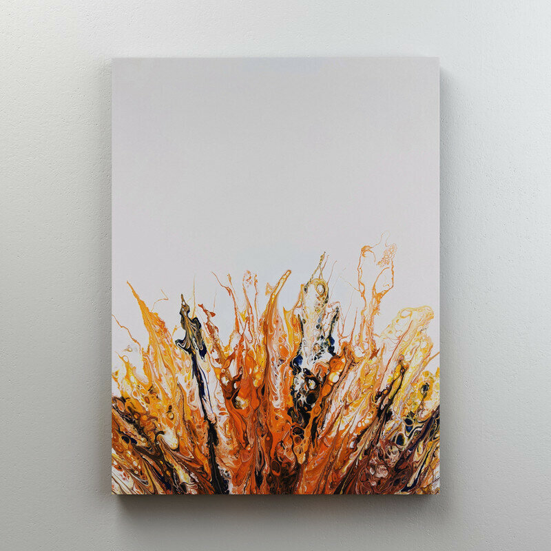 Интерьерная картина на холсте "Масляная живопись - абстракция", размер 30x40 см