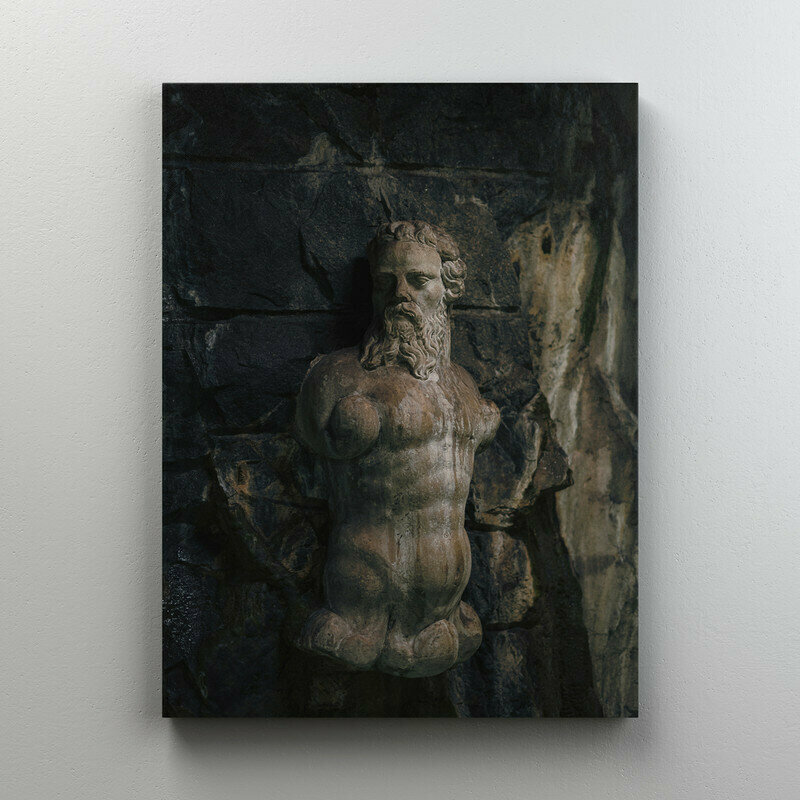 Интерьерная картина на холсте "Скульптура Кронос Титан", размер 45x60 см