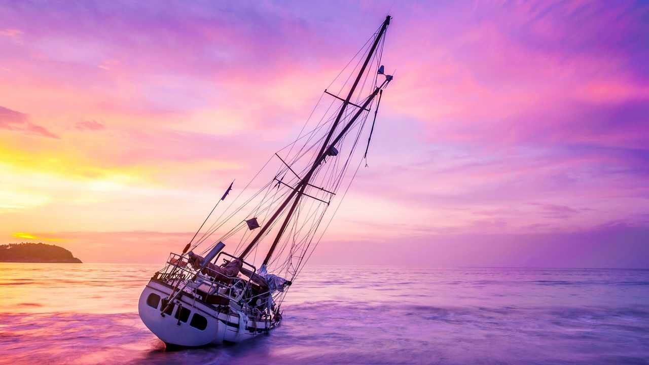 Картина на холсте 110x60 LinxOne "Песок море небо закат пляж" интерьерная для дома / на стену / на кухню / с подрамником