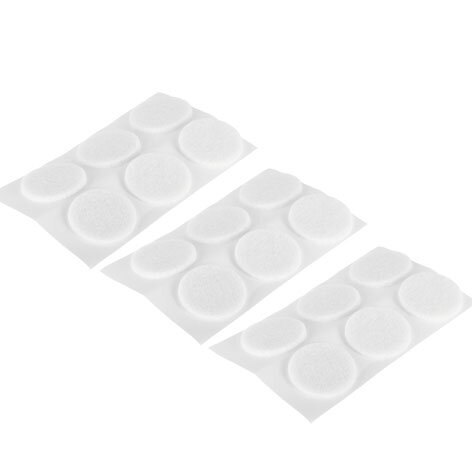 Подпятник фетровый d30 мм самоклеящийся белый (18 шт.)