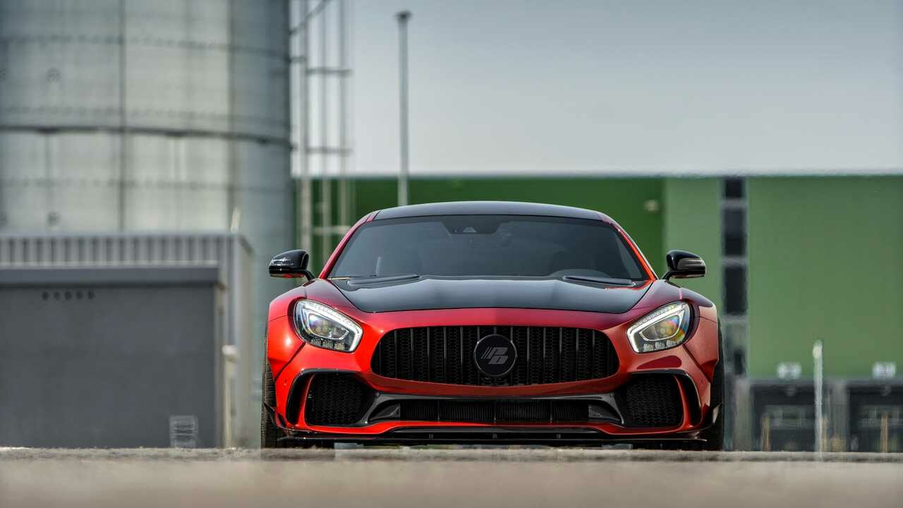 Картина на холсте 60x110 LinxOne "Prior Design AMG GT S" интерьерная для дома / на стену / на кухню / с подрамником