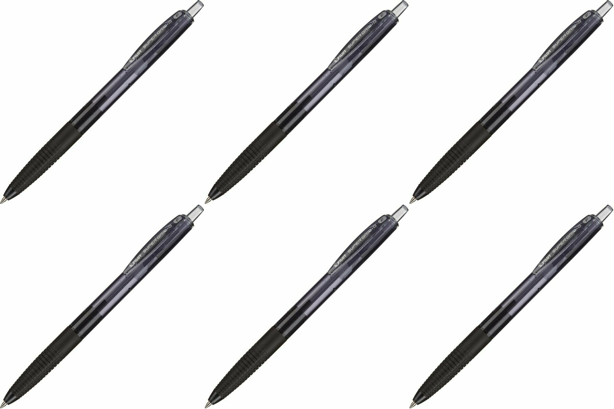 Pilot Ручка шариковая неавтоматическая Super Grip, черная, 0,22 мм, 6 шт