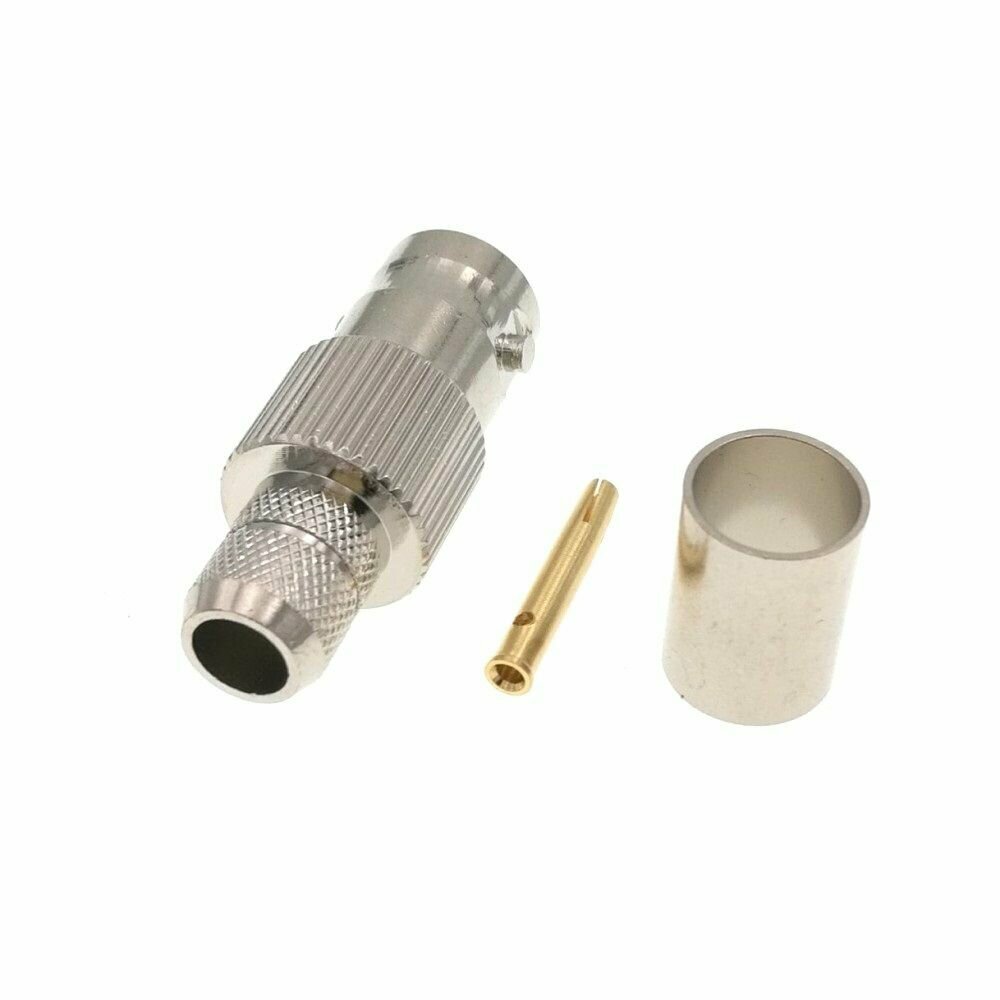 ВЧ-разъём BNC(female) обжимной под кабель 8D-FB