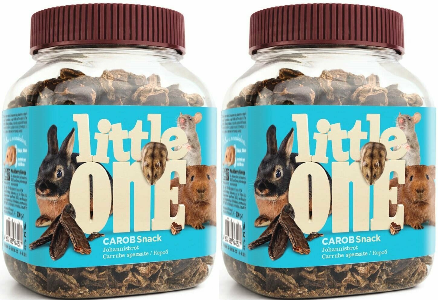 Little One Лакомство для грызунов Кэроб, 200 г, 2 шт