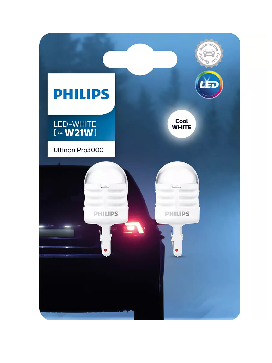 Светодиодная лампа Philips Ultinon Pro 3000 W21 LED White 2шт, 11065U30CWB2