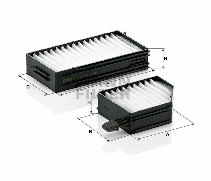 Фильтр салонный MANN-FILTER CU 21 002-2
