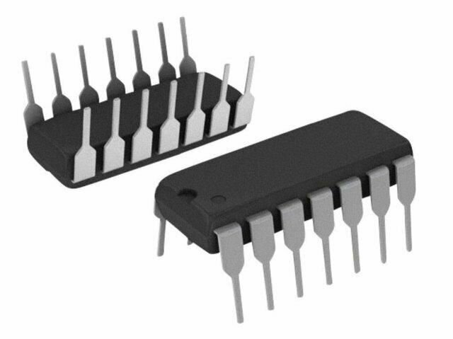 Микросхема HCF4011BEY DIP14, quad 2-input nand gate, 1561ЛА7, 10штук