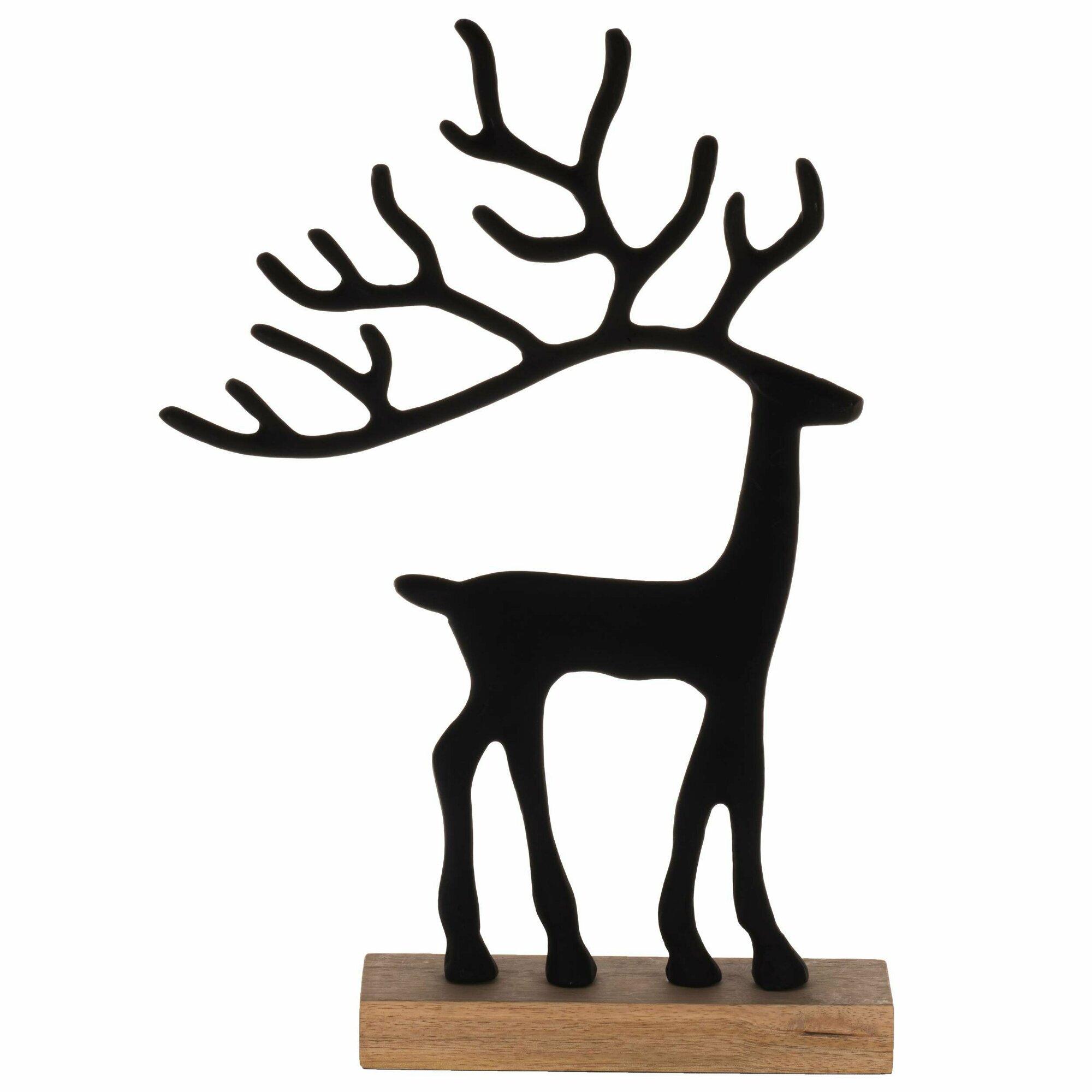427121 Статуэтка интерьерная (фигура) EGLO Олень BALIGUIAN, L255, B60, H370, алюминий, дерево, черный, натуральный