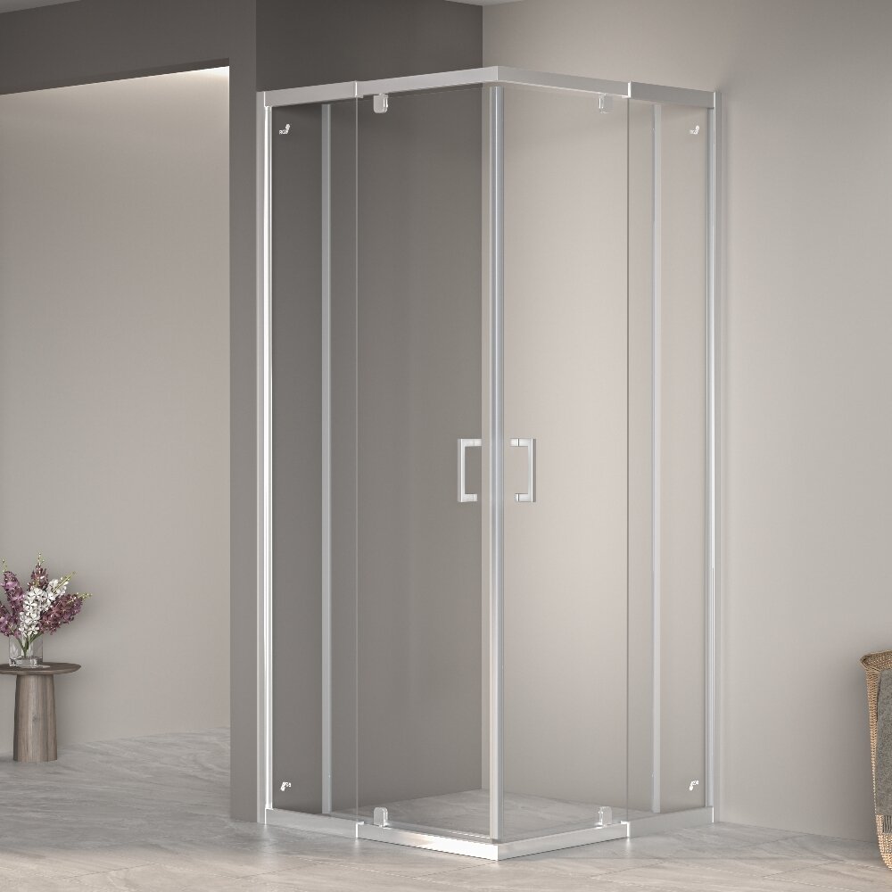 Душевой уголок RGW (РГВ) 90-100х90-100х195 см PA-038 Квадрат, Хром, Прозрачное, 6 мм Easy Clean (350803899-11)
