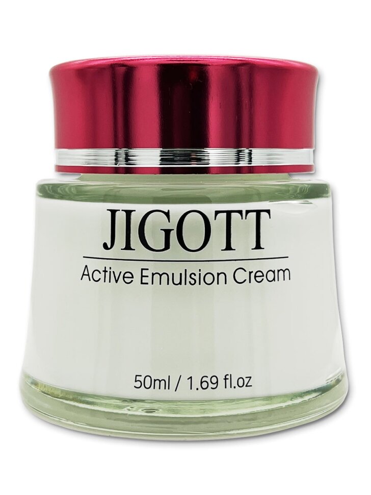 Jigott Крем-эмульсия для лица интенсивно увлажняющий Active Emulsion Cream, 50 г
