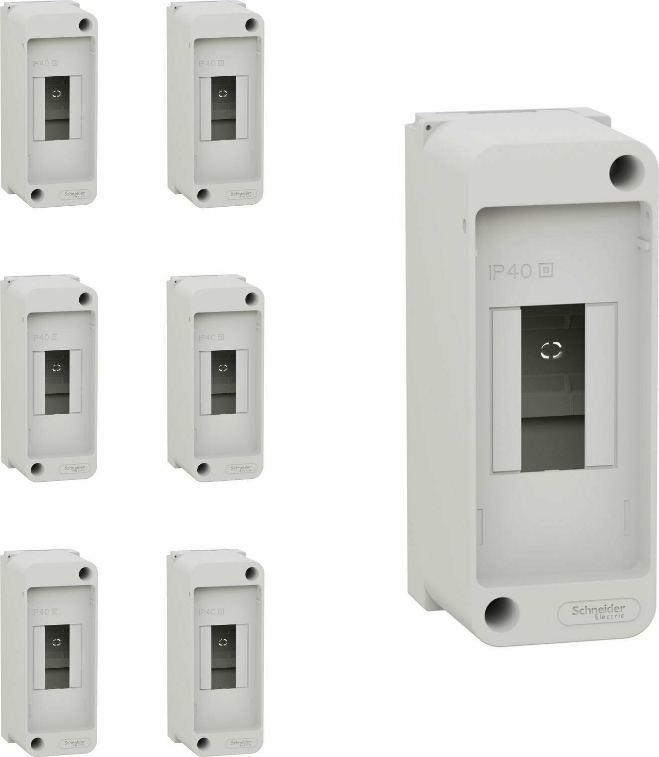 Бокс навесной Systeme Electric Easy9 XS 2 модуля IP40 (комплект из 6 шт)