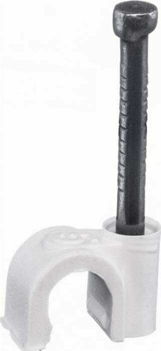 Скоба пластиковая круглая 5 мм (50 шт.) (комплект из 10 уп.)