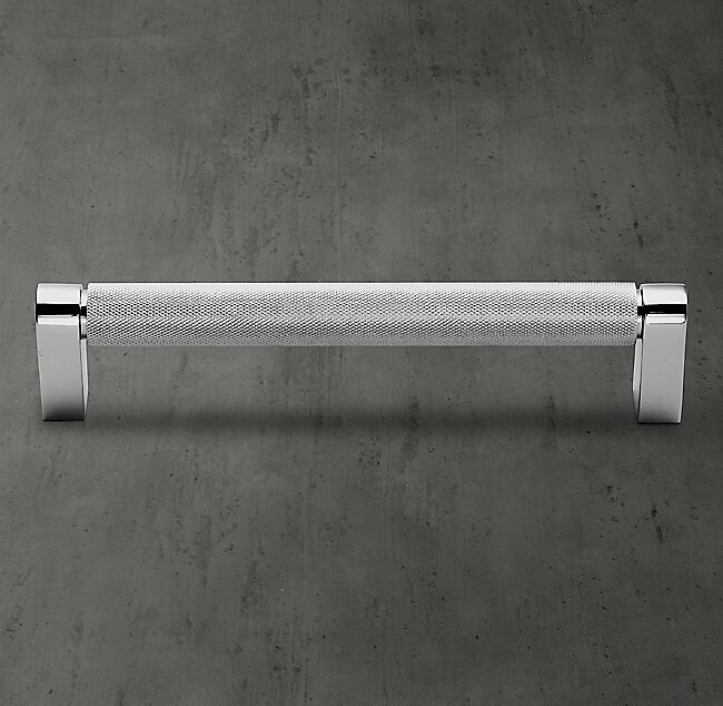 Ручка-скоба Restoration Hardware Lambeth Knurled Lambeth Knurled L.20.3 Polished Chrome 24170033 CHR