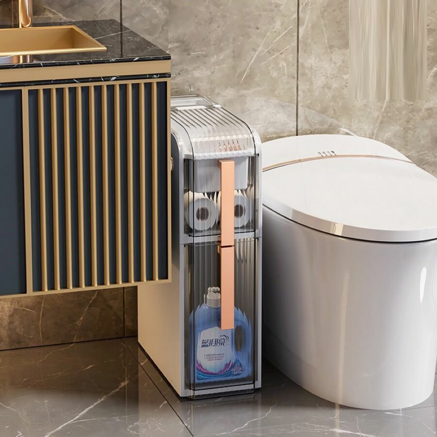 Шкаф в ванную с органайзером для хранения вещей