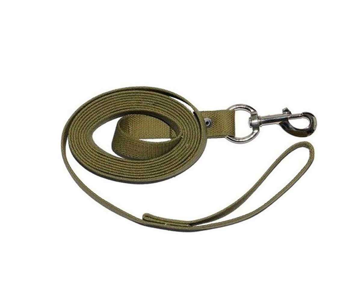 Поводок для собак brava брезентовый 2,5см*10м арт266