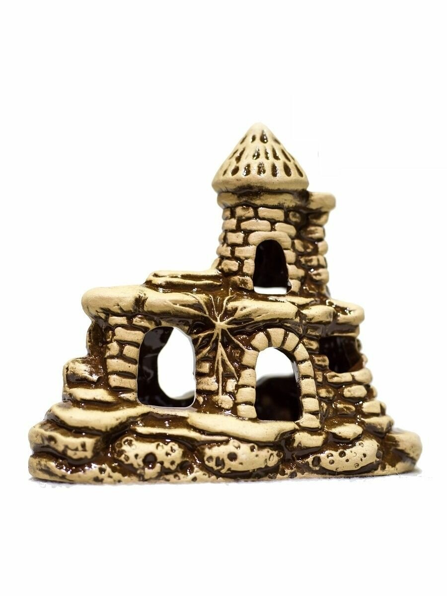 Искусственная декорация Russia для аквариума Мини-Замок 12,5x6x11см