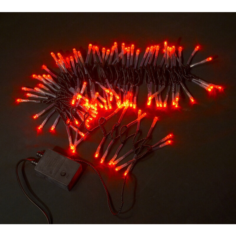 LED-XW-120-5M-C-240V LED гирлянда чейзинг с контроллером, 5м, 240V, 8Вт, красные LED (120 DIP 5мм)