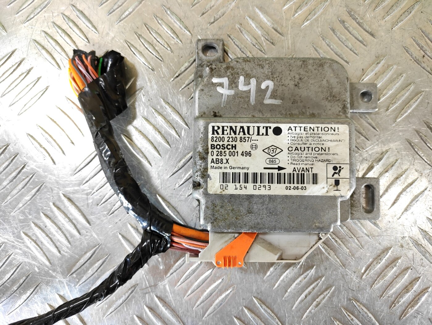 Блок управления Air Bag RENAULT CLIO 1998-2008 8200230857