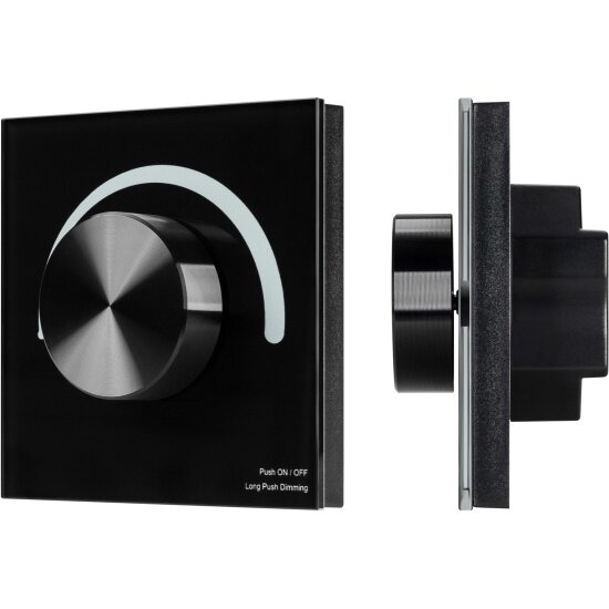 Панель Arlight SMART-P1-DIM-G-IN Black (3V, Rotary, 2.4G) (, IP20 Пластик, 5 лет)