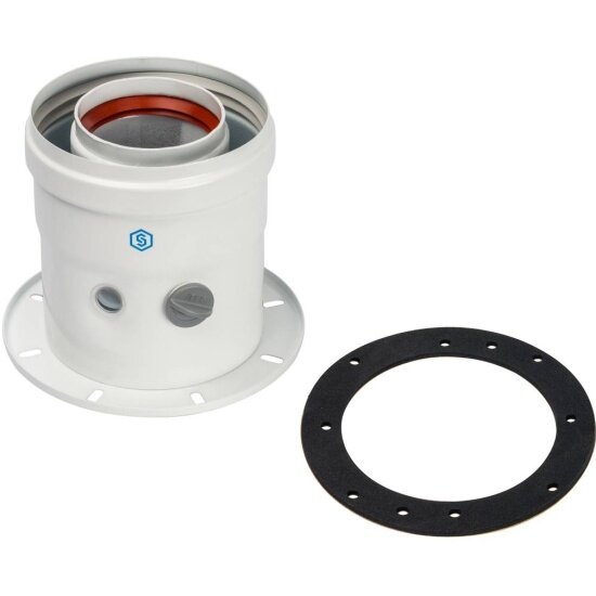 Адаптер Stout DN60/100 для котла вертикальный коаксиальный (совместимый с Bosch, Buderus)(с логотипом)