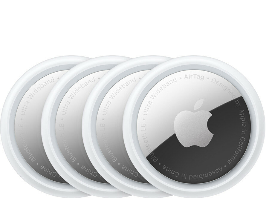 Трекер Apple AirTag белый/серебристый 4 шт.