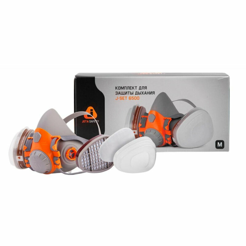 Комплект защитный JetaSafety 6500(перч, п/маска, фильтр, предфильт, держат.)р. М, 1292891