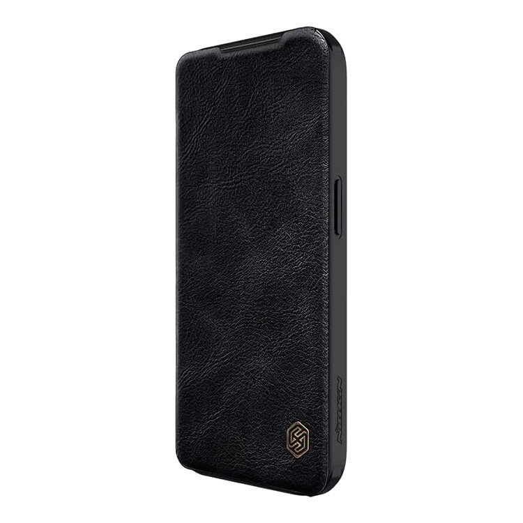 Чехол-книжка Nillkin QIN Pro, для iPhone 15 Pro Max, чёрный, эко-кожа