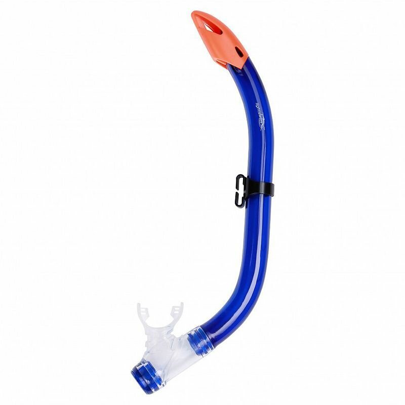 Трубка для плавания Light Swim SN 18, волноотбойник, нижний клапан, синяя