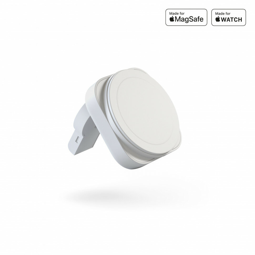 Беспроводное зарядное устройство Zens 2-in-1 Magnetic + Watch Travel Charger белое