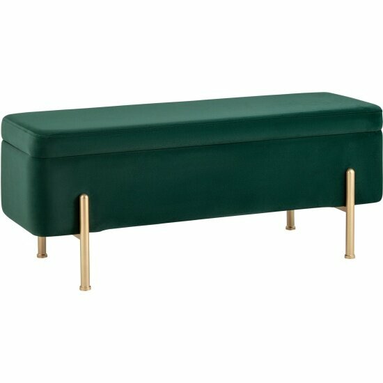 Банкетка Stool Group Болейн с ящиком, велюр зеленый