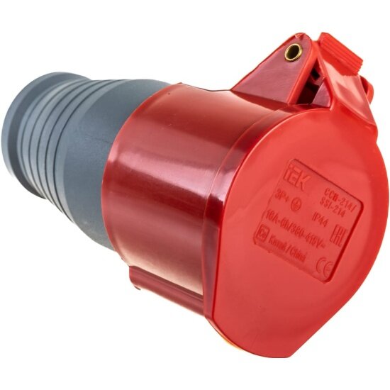 Розетка кабельная Iek 16А 380В 3P+PЕ ССИ-214 IP44, PSR22-016-4
