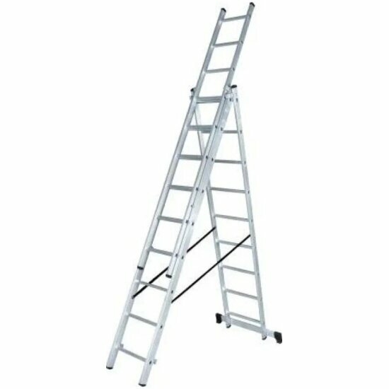 Лестница Вихрь алюминиевая трехсекционная ЛА 3х10