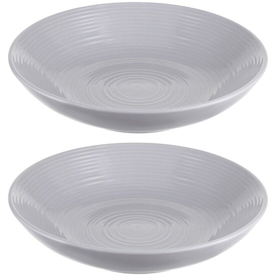 Набор тарелок для пасты Liberty Jones In The Village, d21,5 см, серые, 2 штуки