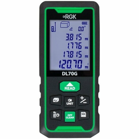 Лазерный дальномер с угломером Rgk DL70G с поверкой