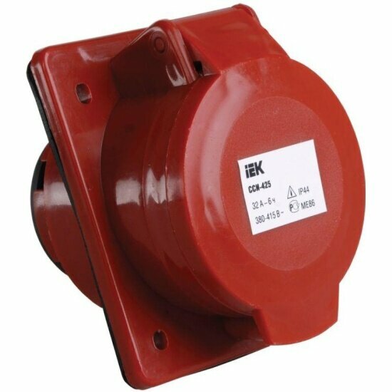 Розетка Iek встраиваемая 32А 3P+E+N 380В IP44 ССИ-425, PSR42-032-5