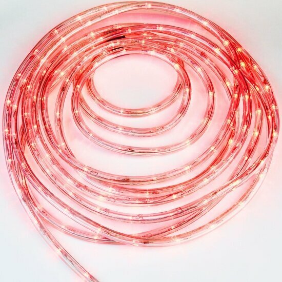 Светодиодная гирлянда Uniel ULD-D50 15M-С08 IP44 RED Дюралайт, 15м. Коннектор в/к. Красный свет. Провод черный, UL-00010908