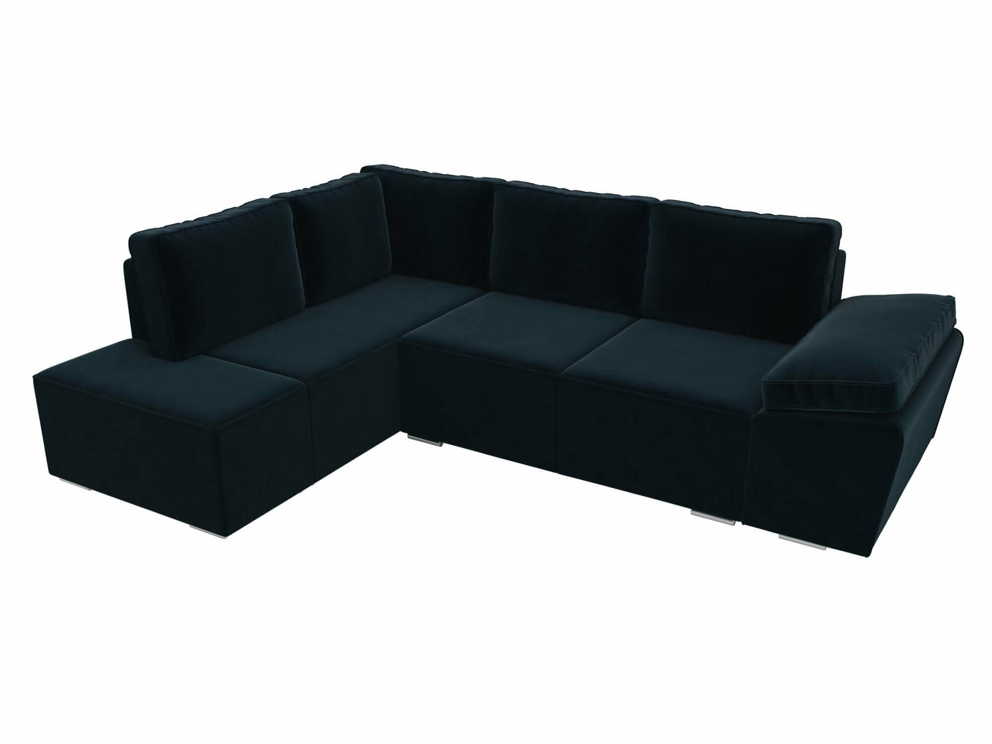 Artum Диван угловой Хавьер, Диван еврокнижка Хавьер велюр синий левый