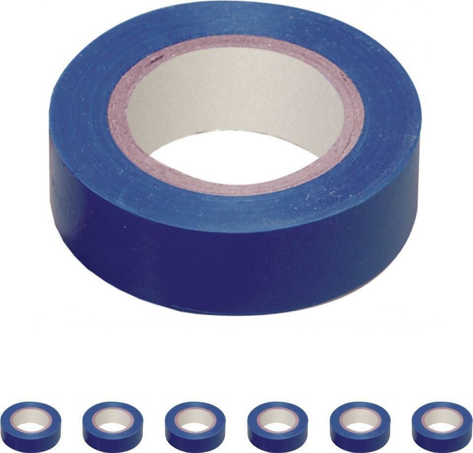 Изолента ПВХ IEK 19 мм 20 метров синяя (комплект из 6 шт)