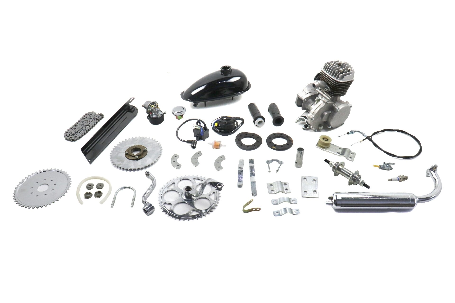 Двигатель Веломотор72 (8Р) автом. Сцепл.(Комплект для установки) ц. бежным сц-м и руч. стартером