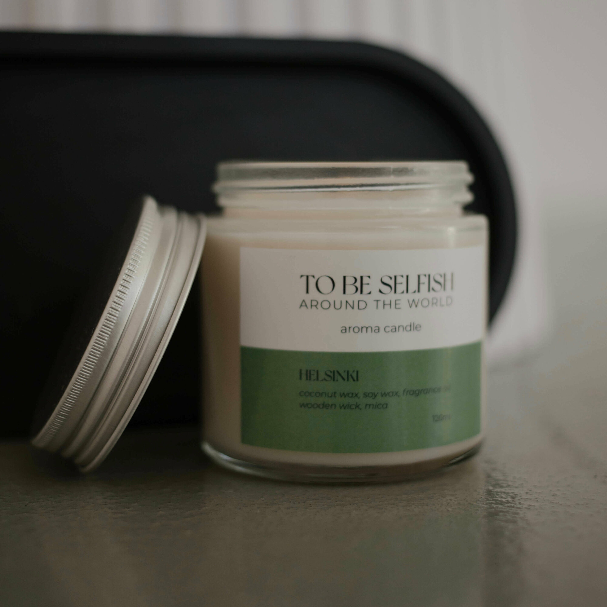 Арома-свеча to be selfish "Helsinki" с ароматом финской сауны, 120 мл