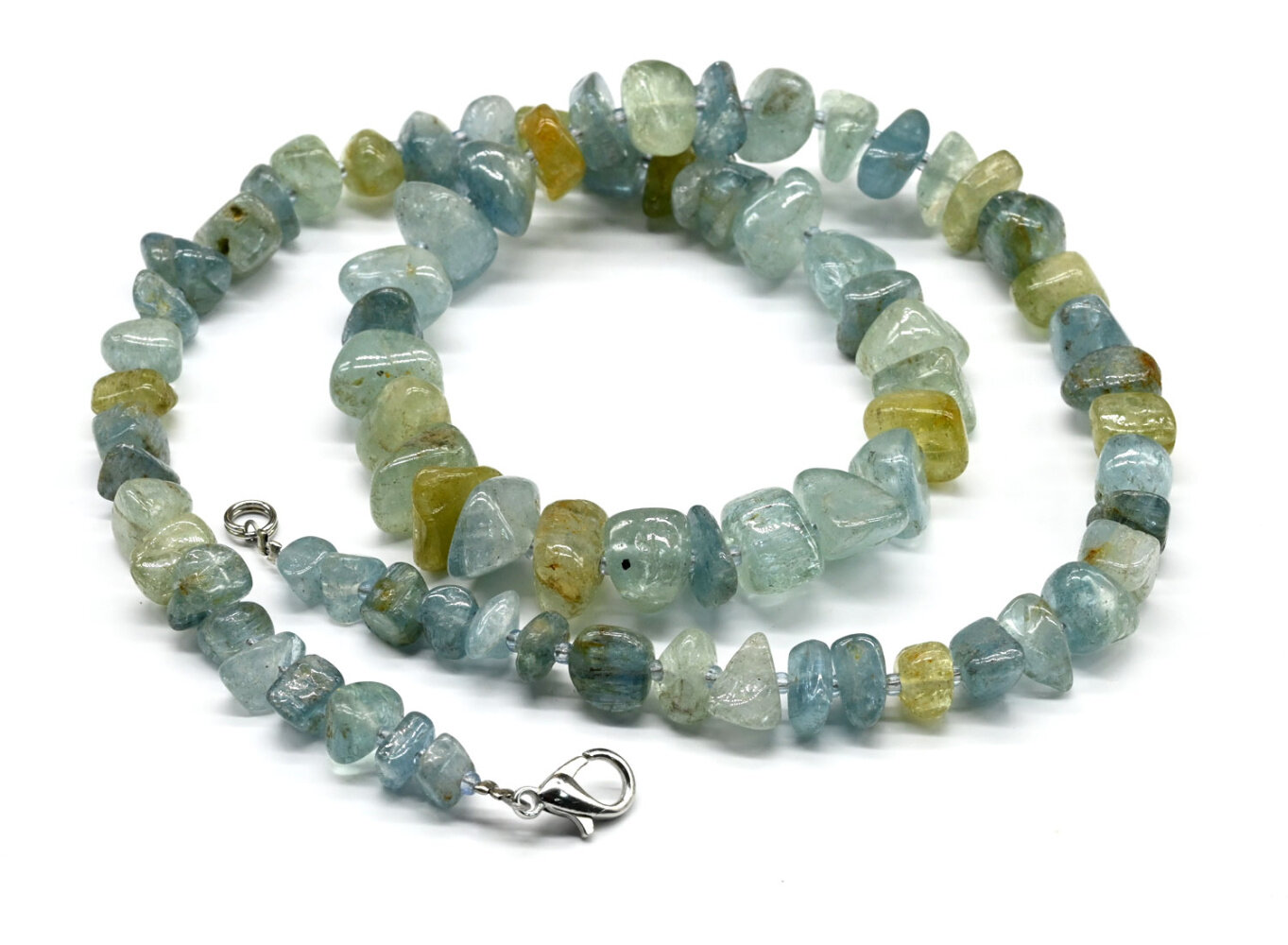 Бусы, аквамарин