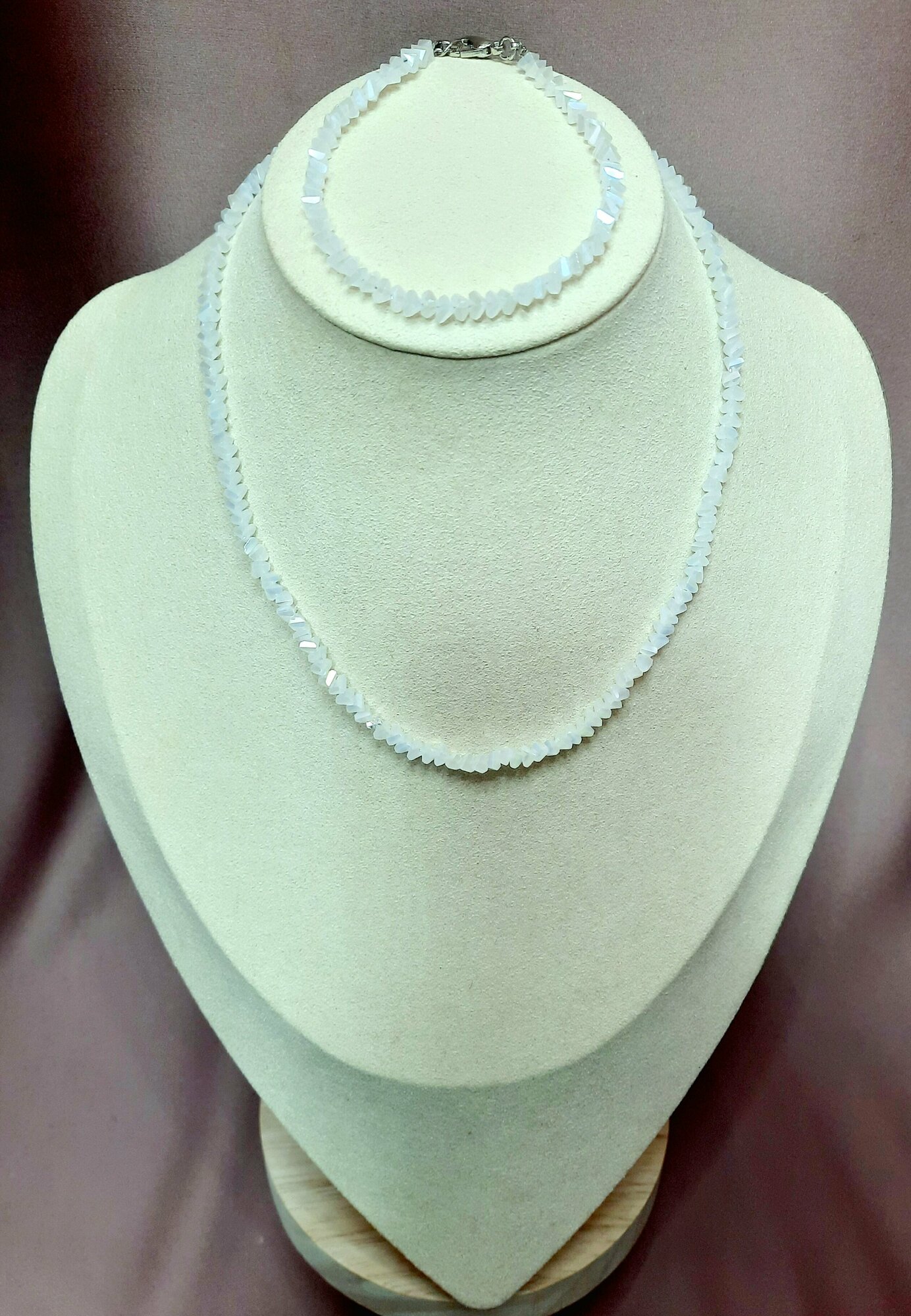 Комплект бижутерии: чокер, браслет, стекло