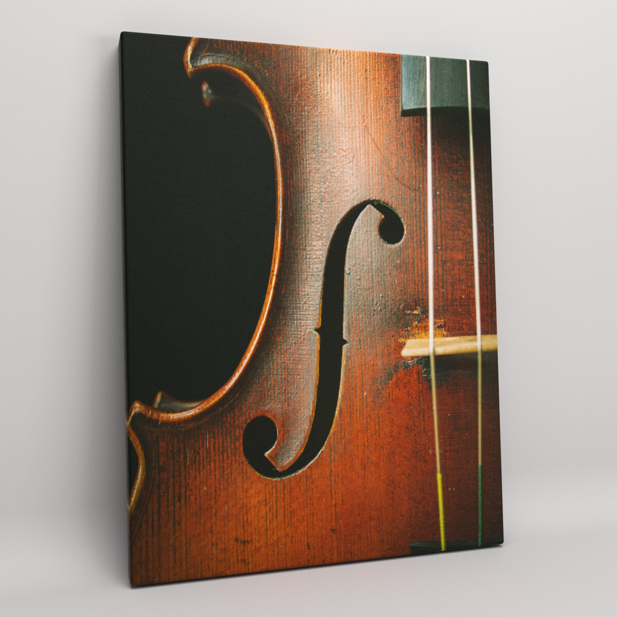 Картина на холсте (интерьерный постер) "Скрипка" музыка и музыкальные инструменты, с деревянным подрамником, размер 45x60 см