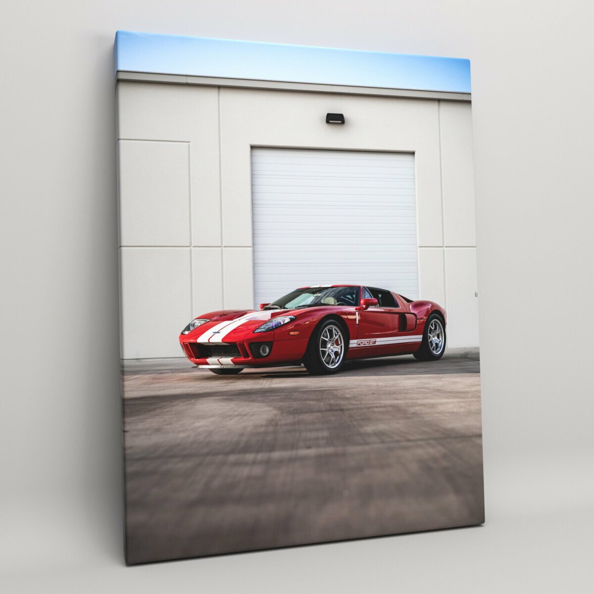 Картина на холсте (интерьерный постер) "Ford GT" машины и автомобили, с деревянным подрамником, размер 45x60 см