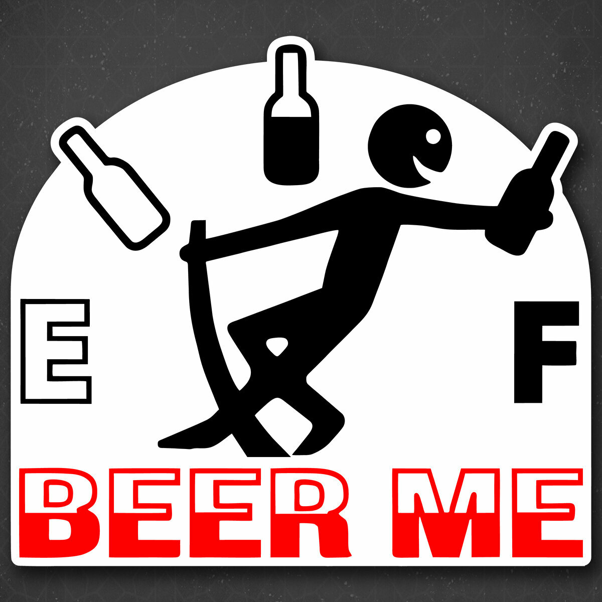 Наклейка на авто "BEER ME - Пива мне" 20x19 см