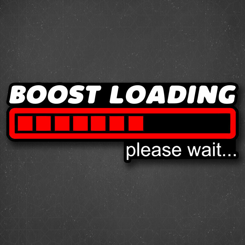 Наклейка на авто "Надпись - boost loading" 24x8 см