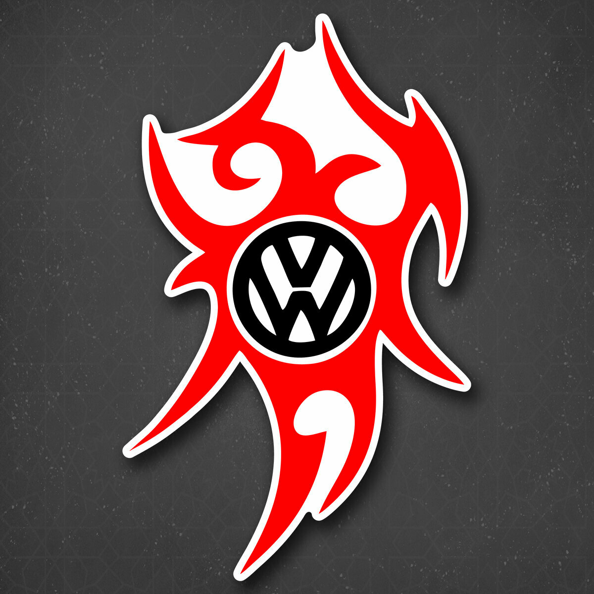 Наклейка на авто "Орнамент VW" 14x24 см