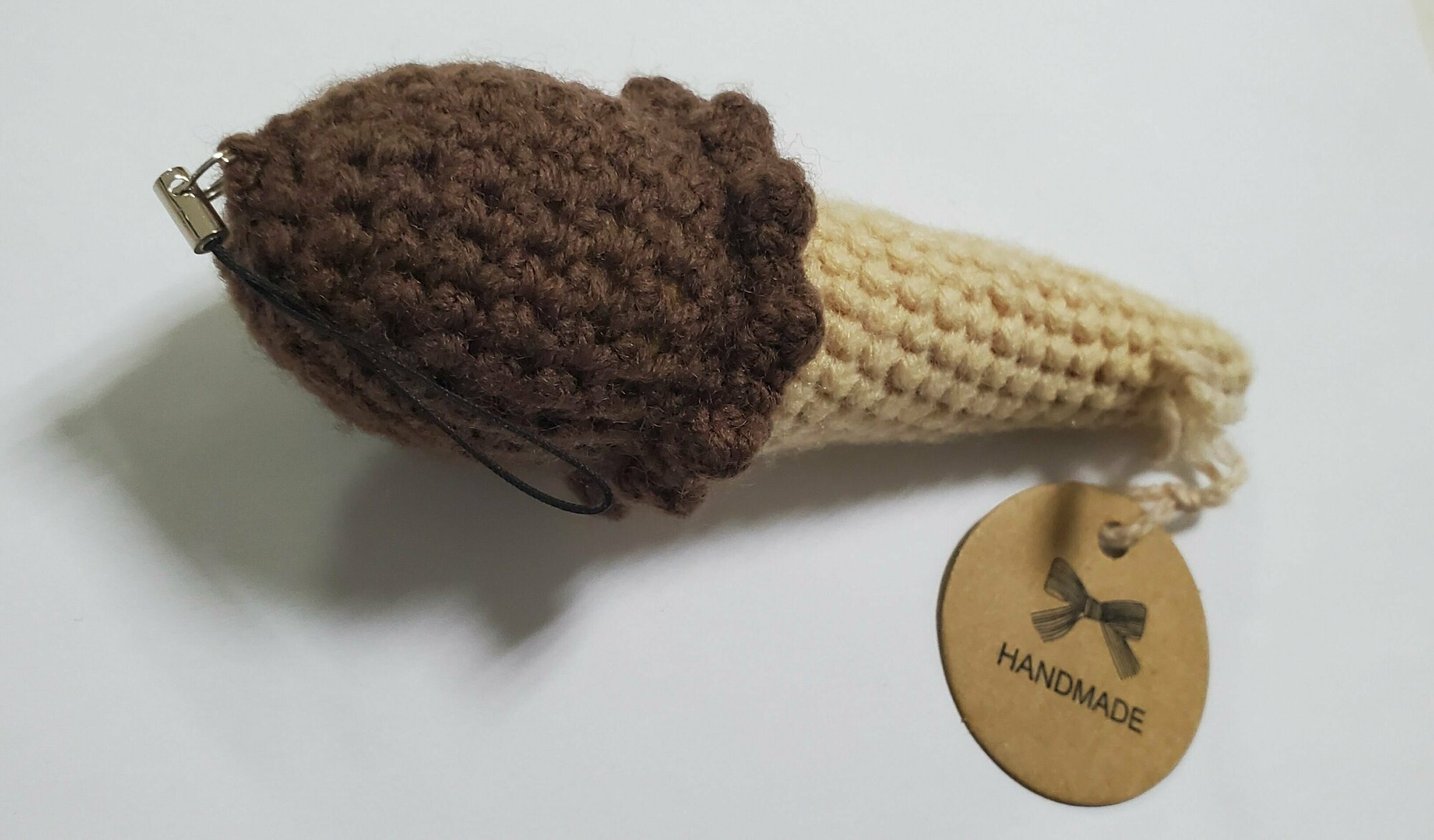 Мороженое-брелок вязаный ручная работа Мягкая игрушка