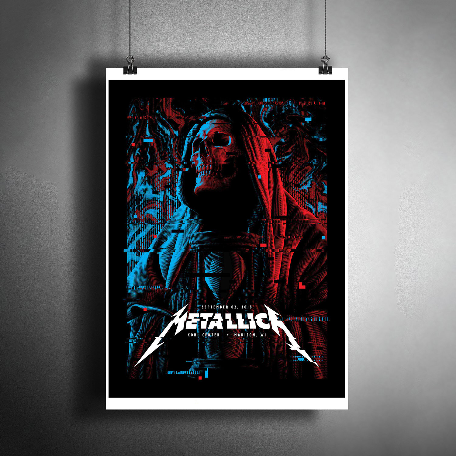 Постер плакат для интерьера "Музыка: Американская рок-группа Metallica (Металлика)"/ Декор дома, офиса, комнаты A3 (297 x 420 мм)