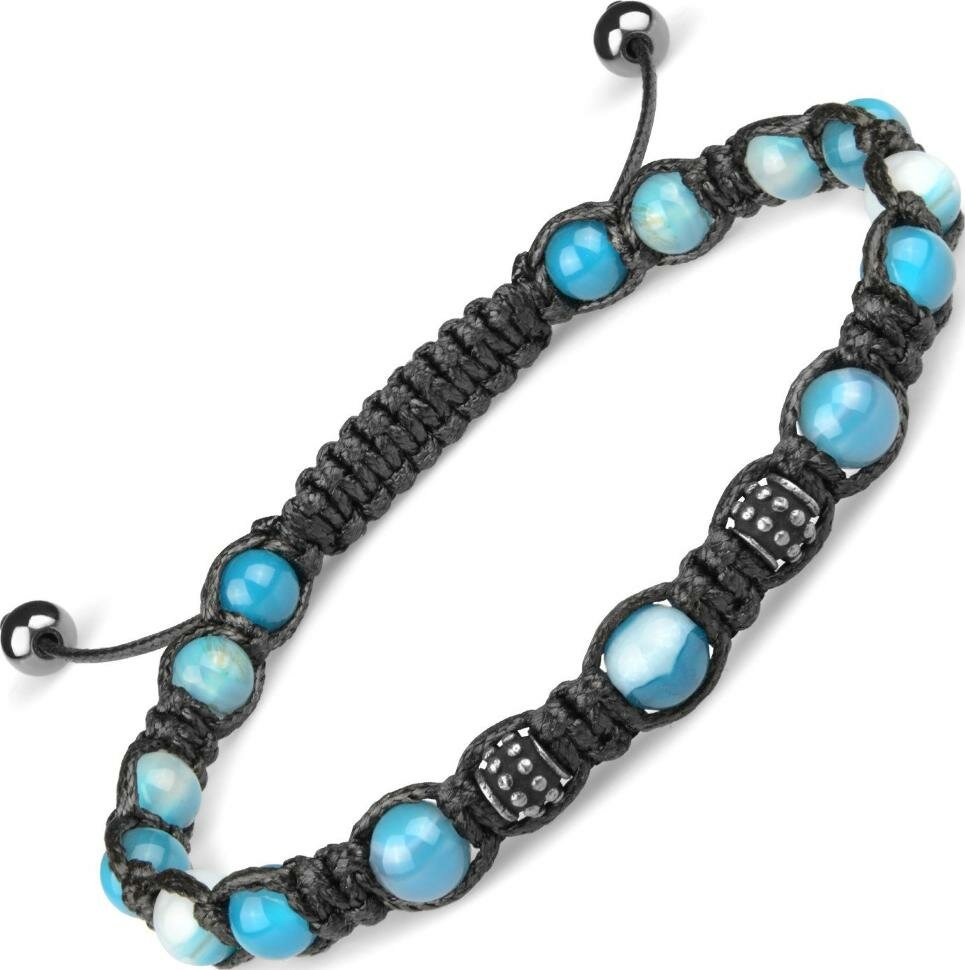 Плетеный браслет, агат